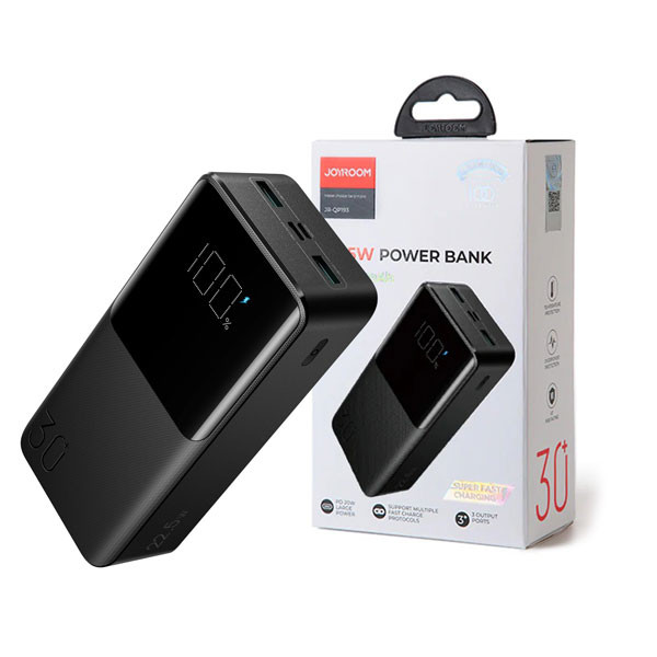 Joyroom Power Bank, 22.5W 30000mAh, 2 Inputs + 3 Output LED Display, PD ...