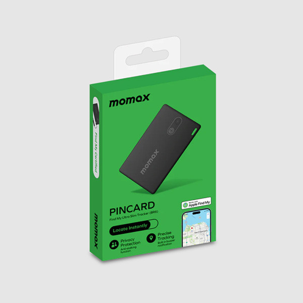 Momax Find My Ultra Slim Tracker, Black Color, Model No. BR6D