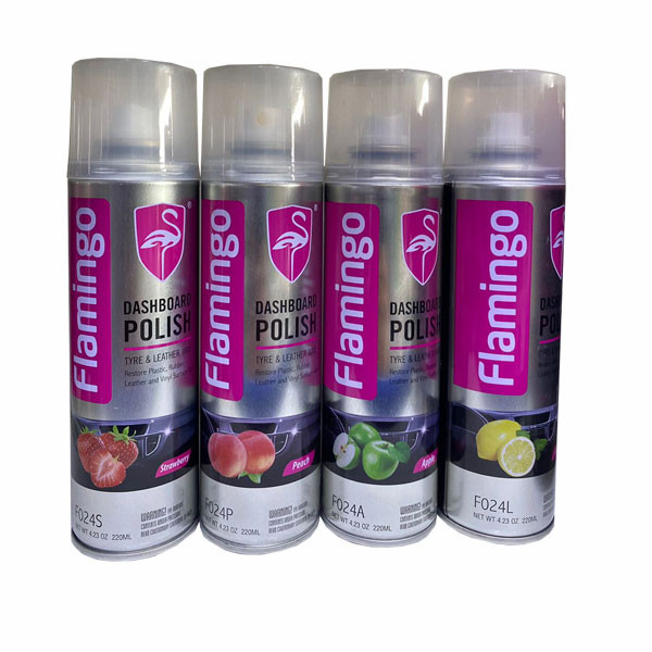 Flamingo Dashboard Polish Tyre & Leather Wax in 4 Smells (Peach ...